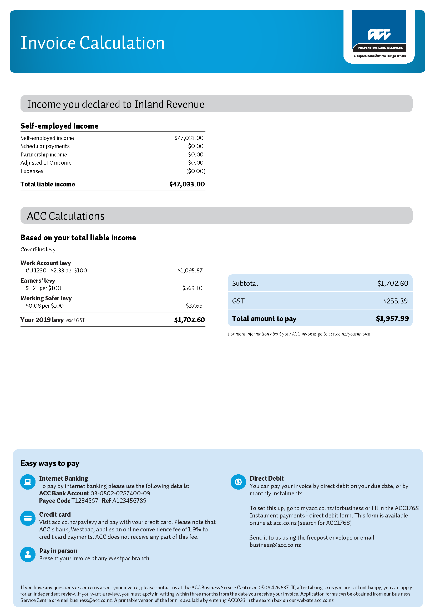 Explaining Your Invoice